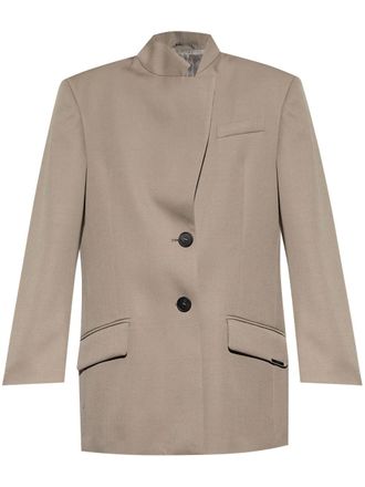 The Attico blazer en gabardine de laine - Tons neutres