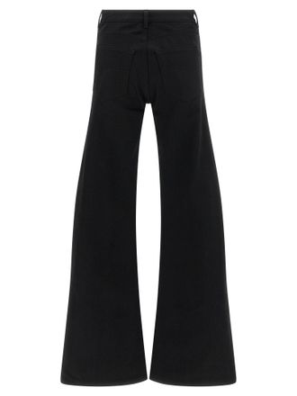 Balenciaga Wide Flared Leg Jeans - Black