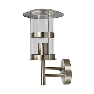 Lindby Applique extérieure Noemi (Moderne) en Gris Inox (1 lampe,à E27), pour mur extérieur/façade de maison terrasse und balcon