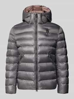 Blauer Steppjacke mit Zweiwege-Rei&szlig;verschluss Modell ADAMS