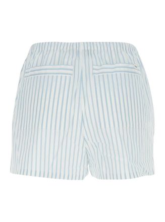 Dunst Striped Cotton-Blend Shorts - Blue