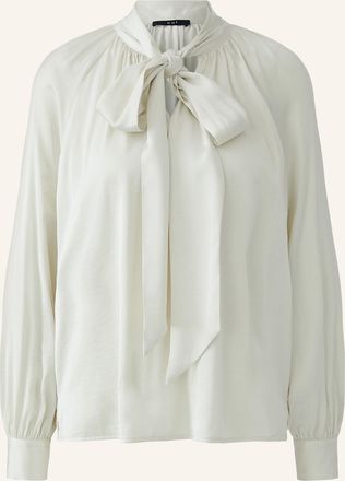Oui Schluppenbluse Aus Satin weiss