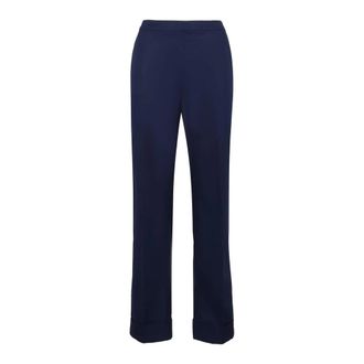 Aspesi Baumwollhose mit hohem Bund - - Trousers - Damen - Blau - L