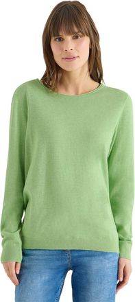 Cecil Pullover in Unifarbe Bamboo Green Melange XXL