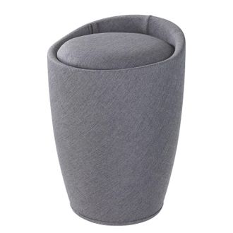 WENKO home24 Badhocker I 36 x 51 x 36cm Grau