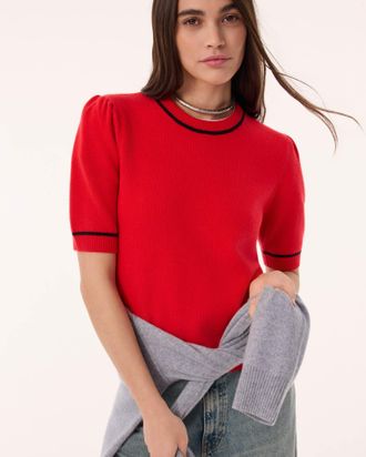 Kujten Top cachemire col rond, 2 fils - Top Soledad