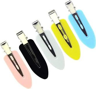 Generic 1 Paquet de 5 Pinces &agrave; Cheveux sans courbure pour la Coiffure &eacute;pingles &agrave; Cheveux Portables sans pli pour Le Maquillage id&eacute;al pour Les Femmes Coiffure,