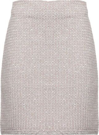 Fabiana Filippi Mini-jupe orn&eacute;e de sequins - Femme - Jupes - Beige - Taille: 34 FR