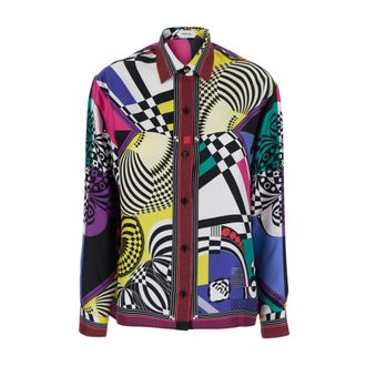 Versace Schal-Print-Hemd - - Blouses & Shirts - Damen - Mehrfarbig - L