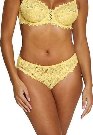 Sans Complexe Arum - Culotte en Microfibre et Dentelle - Classique - Uni - Femme - Jaune - 50/52