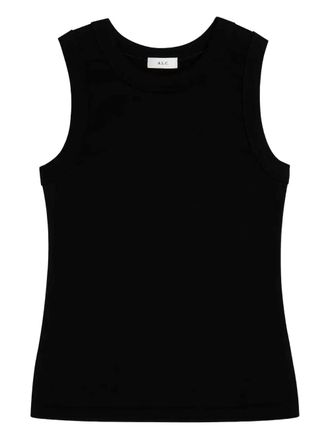 A.L.C. haut sans manches à col rond - Noir