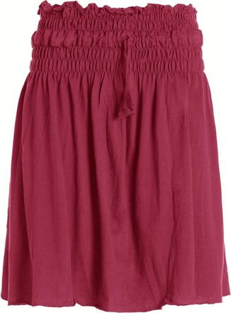 vishes kurzer Basic Damenrock in dunkelrot I Einheitsgrößen 34-46 I Handgefertigt aus 100% Baumwolle I Rock mit Strechbund I Ideal für warme & kalte Monate I