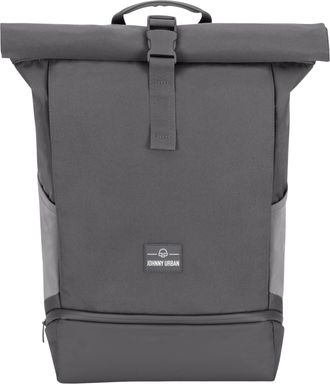 Johnny Urban Rucksack Herren & Damen Grau - Allen Large - Rolltop Backpack Gro&szlig; f&uuml;r Fahrrad, Arbeit, Uni - Laptop Tagesrucksack mit Schuhfach - Wasserabweisend