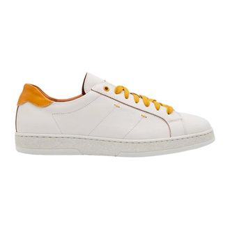 Exton Homme, Chaussures, Jaune, Taille: 43 EU Leather Baskets