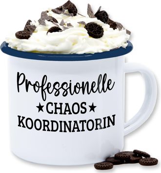 Shirtracer Emaille Tasse Blechtasse - Statement - Professionelle Chaos Koordinatorin I F&uuml;hrungskraft Weihnachtsgeschenke f&uuml;r Chefinnen I Teamleitung Geschenk Mam