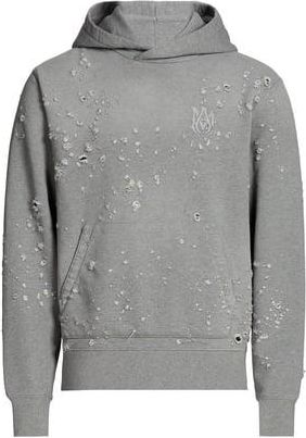 Amiri Hoodie aspect d&eacute;chir&eacute; en coton