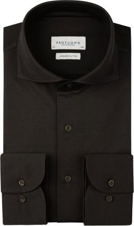 Profuomo Homme, Chemises, Brun, Taille: 3XL Chemise Tricot&eacute;e Japonaise