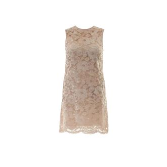 Twinset Kurzes Spitzenkleid - - Dresses - Damen - Beige - M