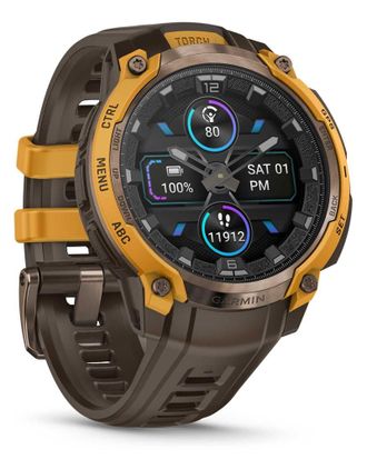 Garmin Instinct Crossover AMOLED Bronze/Sunburst Herrenuhr 010-03398-01