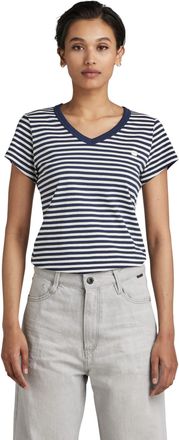G-Star RAW Damen Eyben Stripe Slim V-Neck Top
