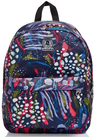 Invicta Benin S Abstract Jungle Rucksack aus nachhaltigem Stoff, Ger&auml;umige Schultasche f&uuml;r Teenager, M&auml;dchen und Jungen, f&uuml;r Schule, Gymnasium, Sport & Freize
