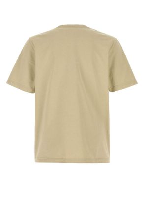 Maison Kitsun&eacute; Mens Khaki Cotton T-Shirt Tealeaf