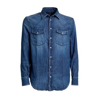 Dondup Herren, Shirts, Blau, SGröße