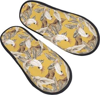 Generic Hiver Pantoufles Mignon Perroquet Cacato&egrave;s Feuilles L&eacute;gers Pantoufles DH&ocirc;tel Portative Chaussons DInt&eacute;rieur Pour H&ocirc;tel Chambre Spa L