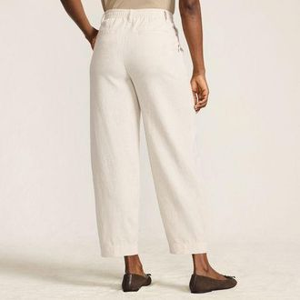 Lands End Barrelhose aus Leinenmix, Damen, Gr&ouml;&szlig;e:38 regular, Beige, by Lands End