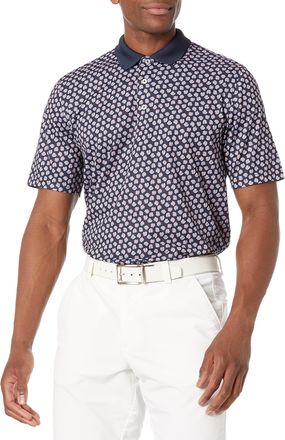 Amazon Essentials Herren Golf-Poloshirt, Feuchtigkeitsableitend Schnell Trocknend, Kurzarm, Marineblau Muscheln, XXL