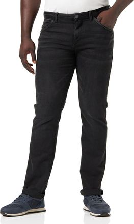 Tom Tailor Herren 1034643 Marvin Straight Jeans, 10258 - Overdyed Black Denim, 29W / 30L