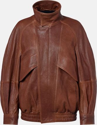 Nour Hammour Bomber Ariste en cuir