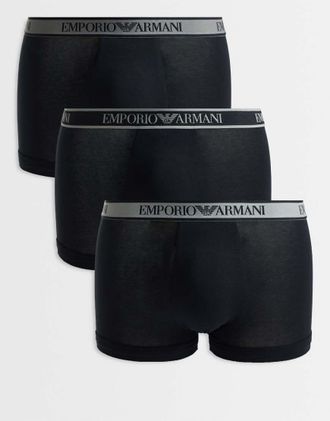 Emporio Armani Bodywear lot de 3 trunks noirs