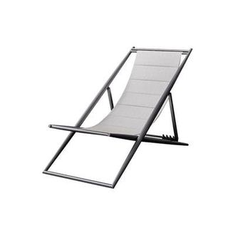 Unopiù Chaise longue pliable inclinable Luce - Gris - Tissu acrylique