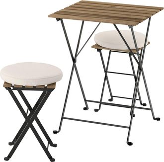 IKEA T&Auml;RN&Ouml; Tisch + 2 Hocker/au&szlig;en