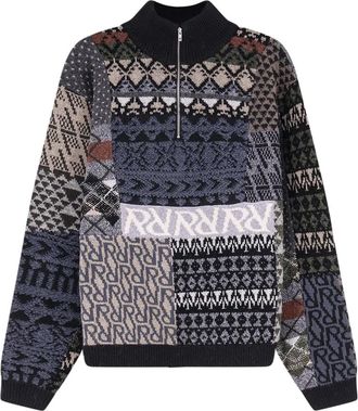Represent Represent - Pull &agrave; col montant zipp&eacute; - Homme - Sweatshirts et sweats &agrave; capuche - Multicolore - Taille: L