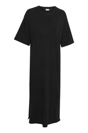 Kaffe Kleid KAedna Damen Kleid Kurzarm Rundhals Casual Shirtkleid Jersey Maxikleid XXL, Black Deep XXL