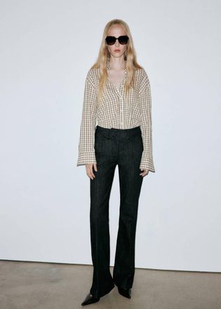 Mango Jean flare taille mi-haute noir - Femme - 32 - MANGO