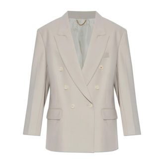 Victoria Beckham Blazer mit Wollfinish - - Jackets - Damen - Grau - XS