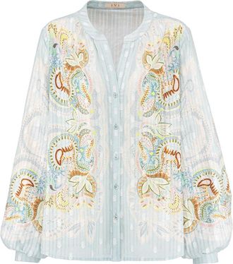 Ivi Seaside Collection Ivi, Femme, Blouses et Chemises, Multicolore, Taille: 38 FR Blouse Dentelle Orn&eacute;e