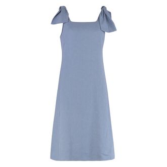 Chlo&eacute; Leinenkleid mit Schleifendetail - - Dresses - Damen - Blau - S