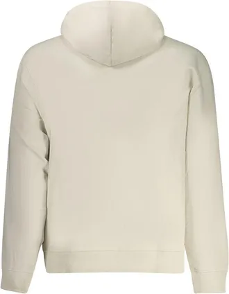 Calvin Klein Logo-Embroidered Cotton Hoodie - Beige