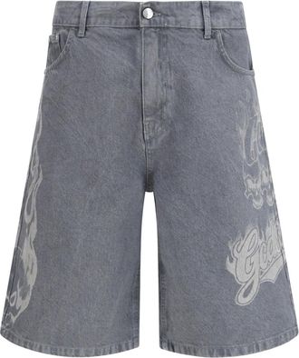 GCDS Gcds - Shorts Baggy Riders - Homme - Shorts - Gris - Taille: W34