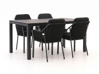 Tierra Outdoor Liv/La Fonte 160 cm Gartenm&ouml;bel-Set 5-teilig stapelbar