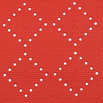 Spirella Duschmatte aus PVC-Schaum Modell Alaska - rutschfeste Badematte mit Saugnäpfen + Anti-Schimmel-Abflusslöcher - 55 x 55 cm - Rot - Badaccessoires