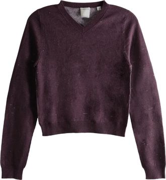 Calvin Klein pull à col v - Violet