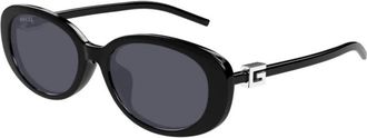 Gucci Runde Sonnenbrille - - Accessories - unisex - Schwarzk - 55 MM