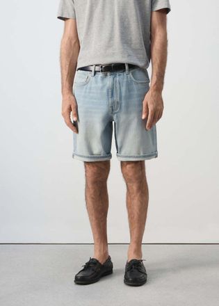 Mango Slim Fit-Jeans-Bermudashorts hellblau - Herren - 38 - MANGO MAN