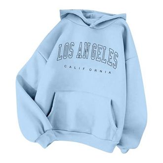 Generic Sweatshirts Femme Hiver Sportif À Imprimé Lettres Manches Longues Sweat À Capuche pour Style Et Confort Idéal pour Les Jours Froids Et Fêtes