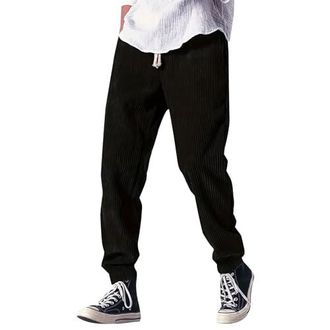 Generico Pantalons Japonais en Velours pour Homme, Pantalons Kirakuco Homme Larges DHiver avec Poche de Bodybuilding C&ocirc;tel&eacute;e &Eacute;l&eacute;gante avec Cordon de Serrage Jo